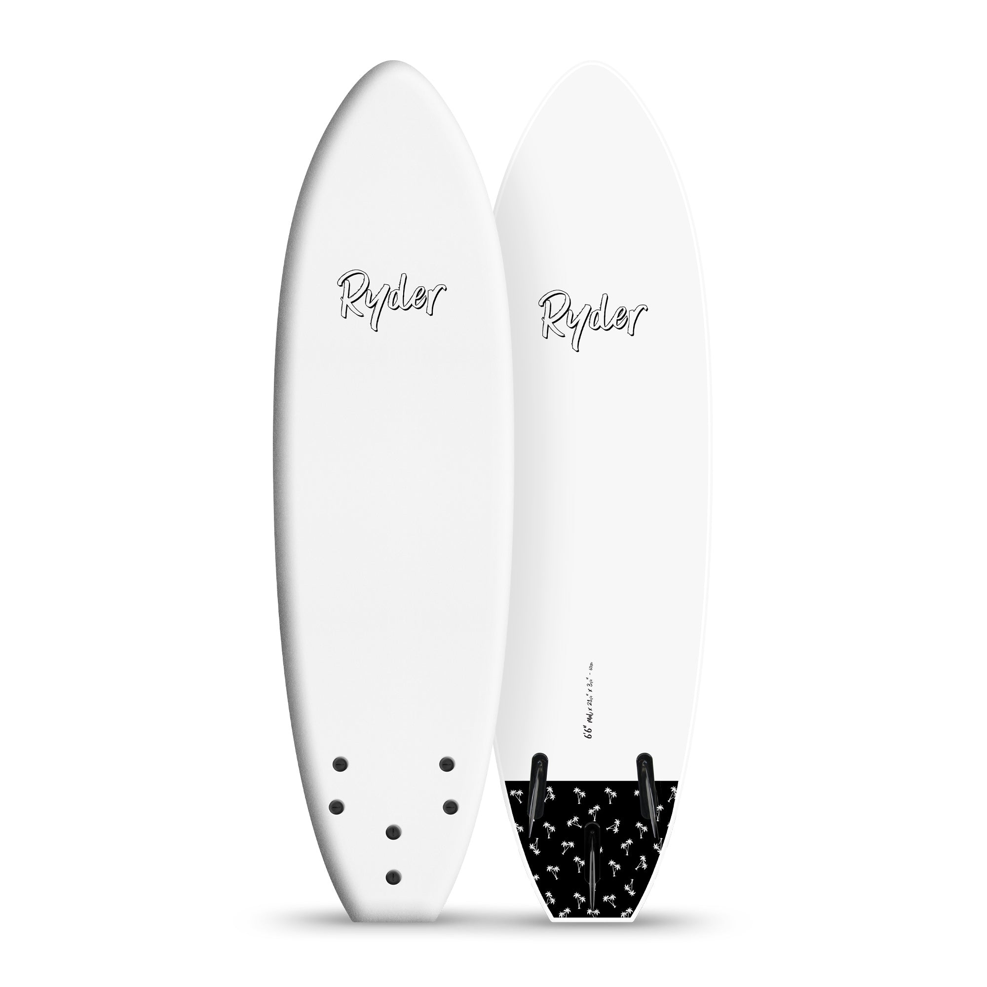 Ryder Mal Series | 6ft6in Soft Surfboard - White – Ryder Surfboards