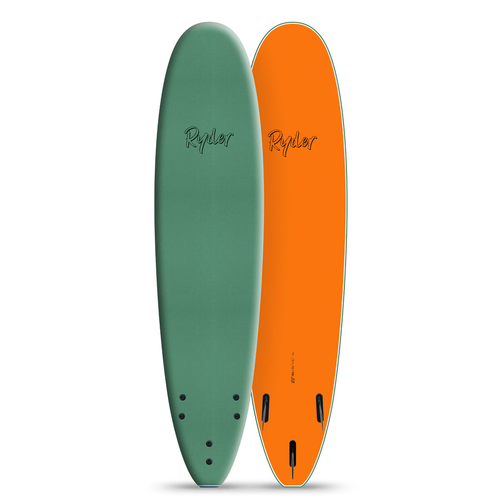 Ryder Mal Series | 8ft Soft Surfboard - Steel Green – Ryder Surfboards